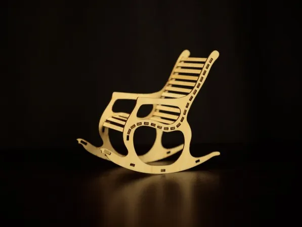 Laser Cut Rocking Chair by 开着小炮艇 MakerWorld: Download Free 3D Models