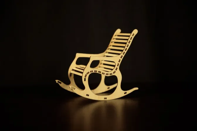 Laser Engraving - Rocking Chair by 开着小炮艇 MakerWorld: Download Free 3D ...