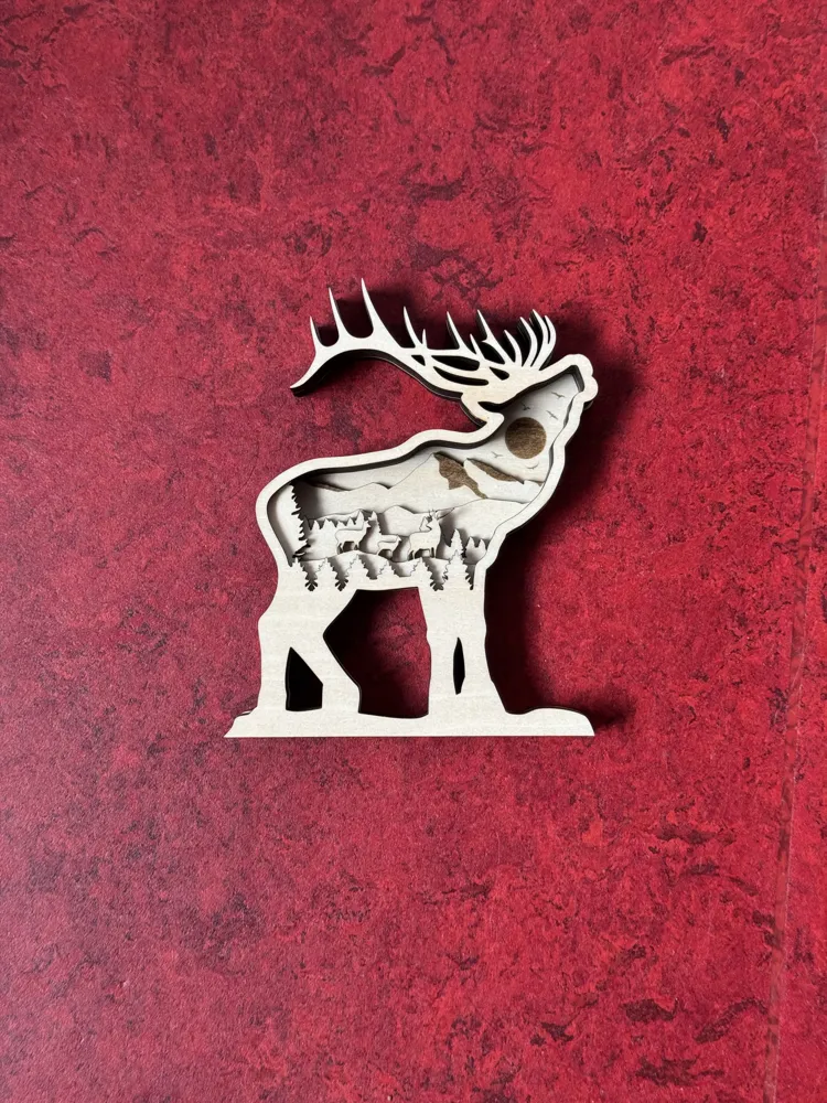 Elk, Deer, Moose Multilayer by machmallauter MakerWorld: Download Free 3D Models