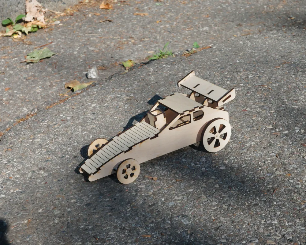 Balloon-Powered Dragster - Free 3D Print Model - MakerWorld