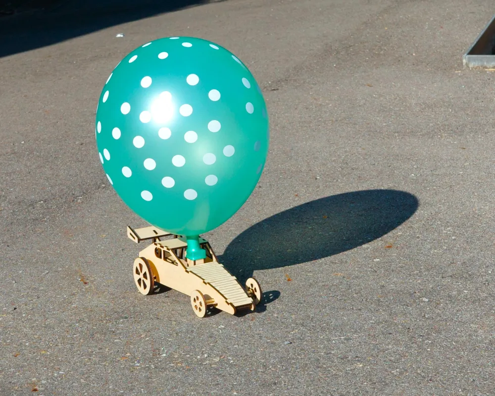 Balloon-Powered Dragster - Free 3D Print Model - MakerWorld