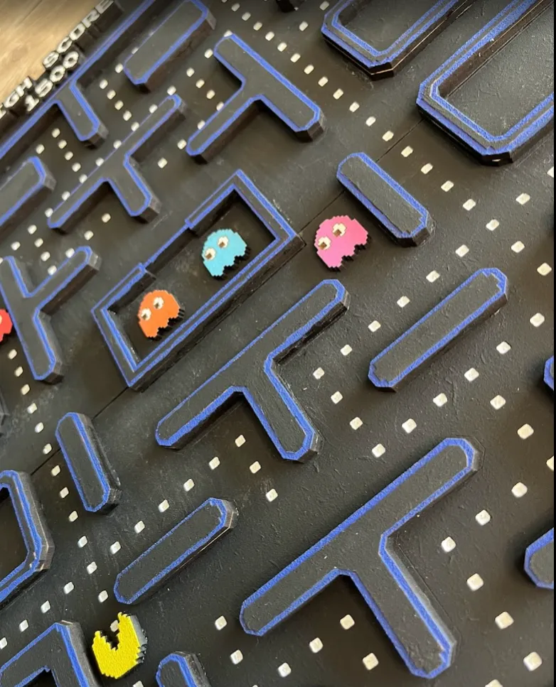 PacMan Retro Game Laser cut by Gcrafting MakerWorld: Download Free 3D ...