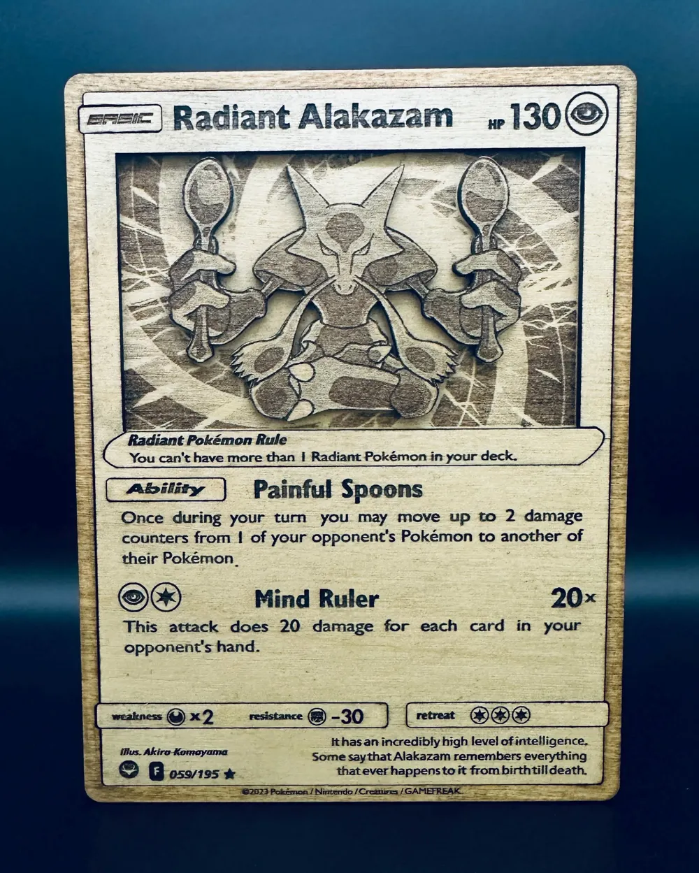 Radiant Alakazam 059/159 Pokémon card - Free 3D Print Model - MakerWorld