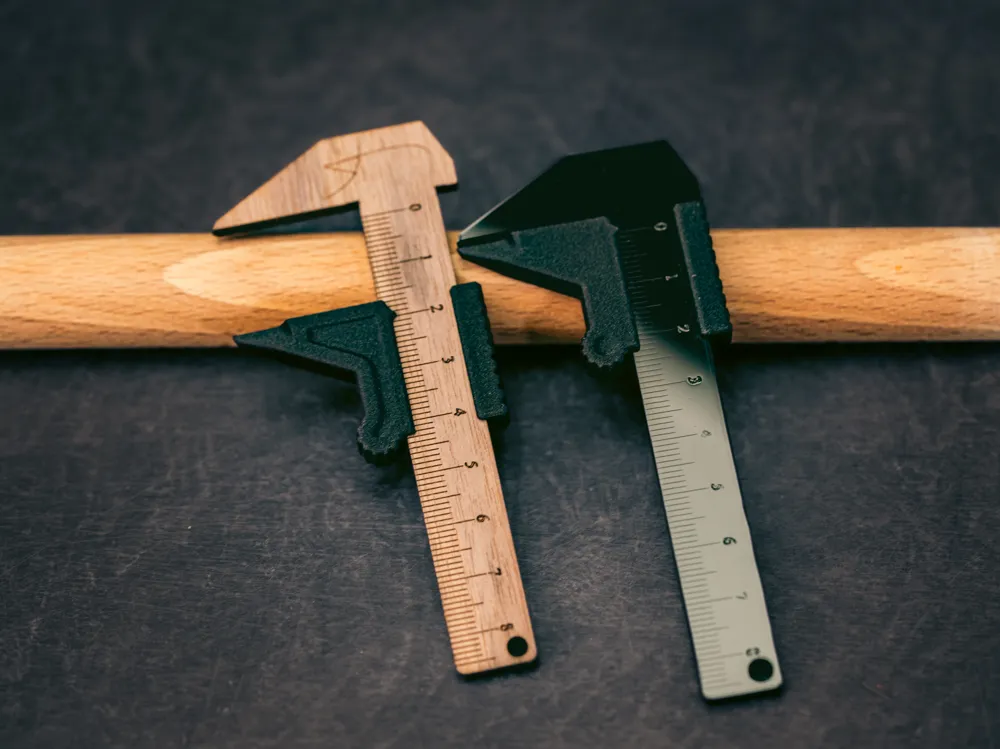 Pocket Caliper - 3D printed + Laser Cut & Engraved by Meister Edel ...