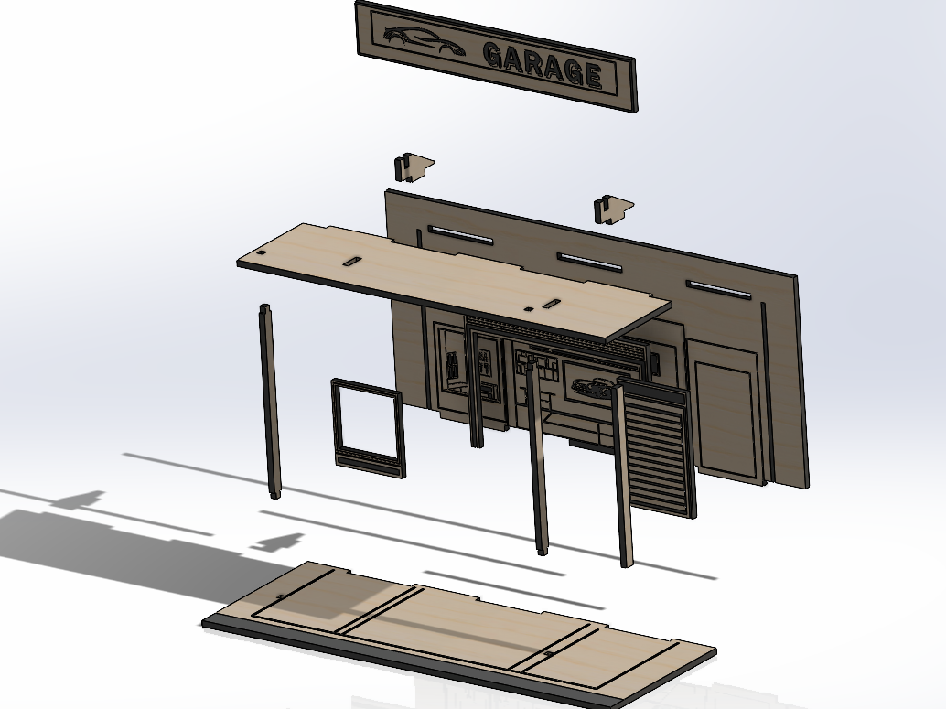 Laser-Cut Garage Model by user_3336152765 MakerWorld: Download Free 3D ...