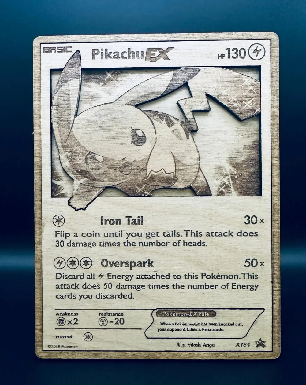 Pikachu EX XY84 Pokémon card - Free 3D Print Model - MakerWorld