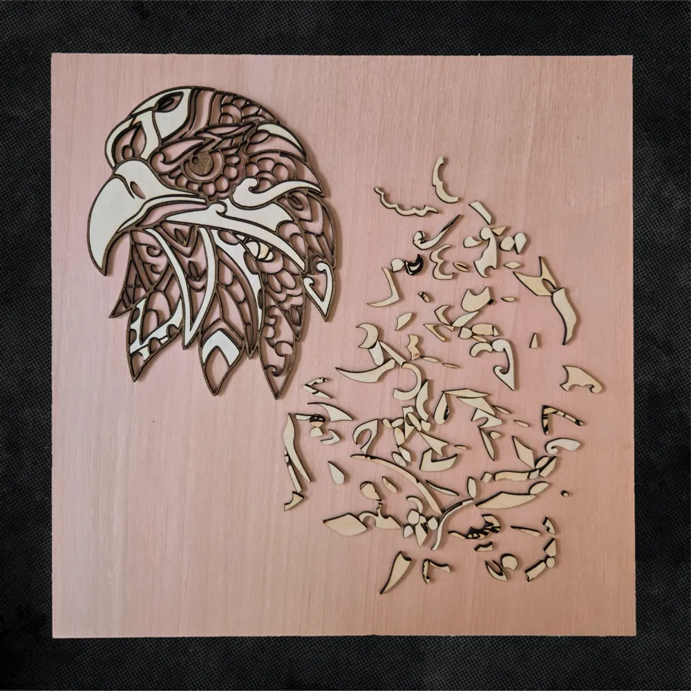 Eagle Laser Cut Puzzle by drshelby MakerWorld: Download Free 3D Models