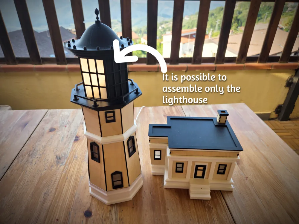 Split Rock Lighthouse Lamp - Free 3D Print Model - MakerWorld