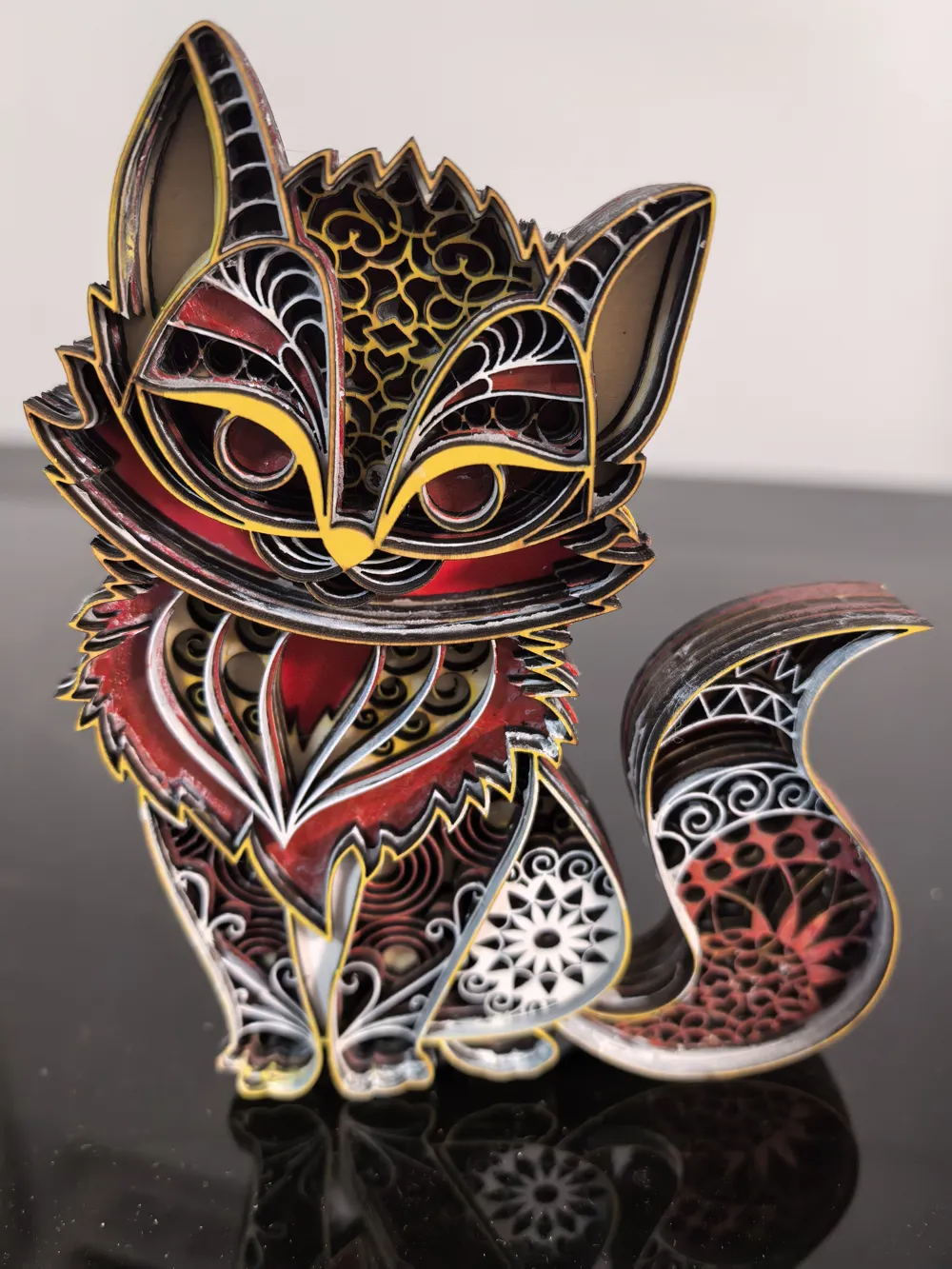 Kitty Cat Stacked Sculpture 5 Layers Animal Series - Free 3D Print ...