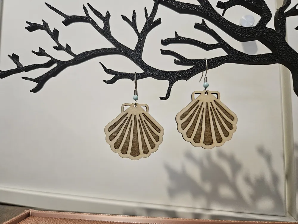 Seashell earring by Mag_aly MakerWorld: Download Free 3D Models