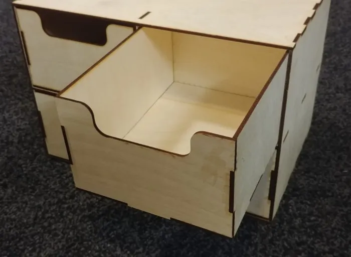 Laser Cut Desktop Drawers 3mm DXF File by Duardo MakerWorld: Download ...