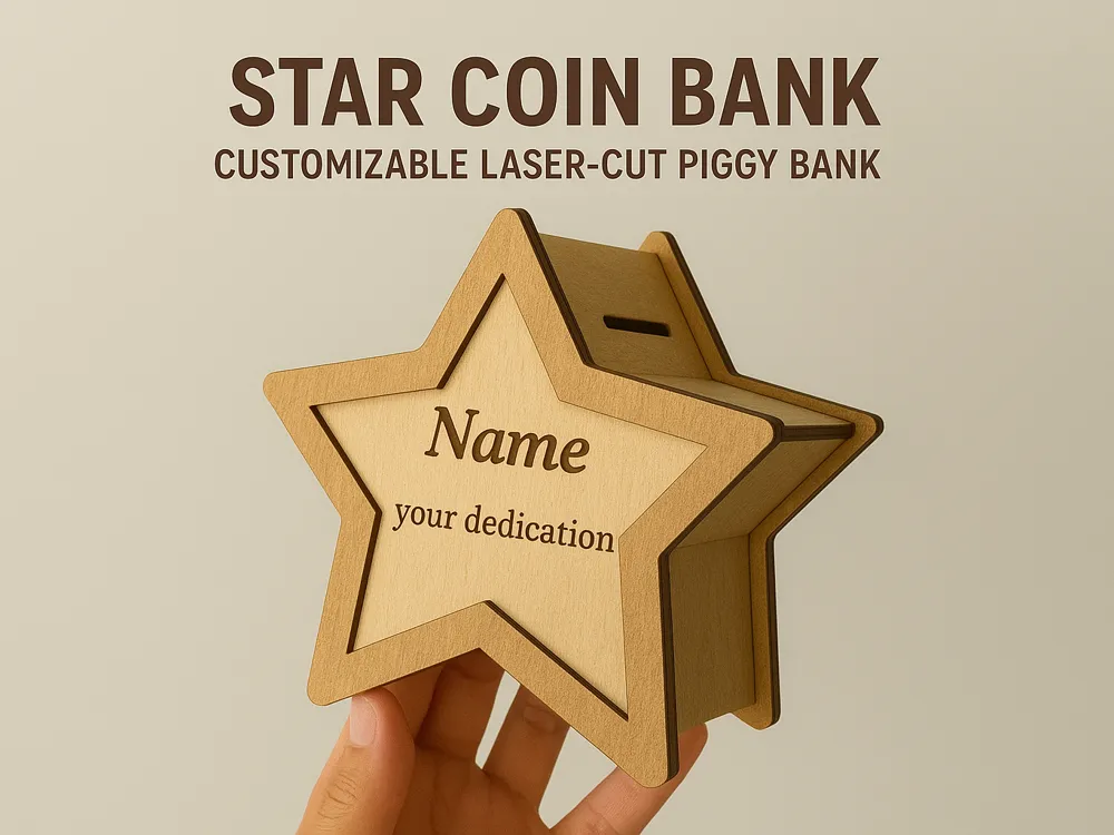 Star coin bank - Customizable with name/dedication - Free 3D Print ...