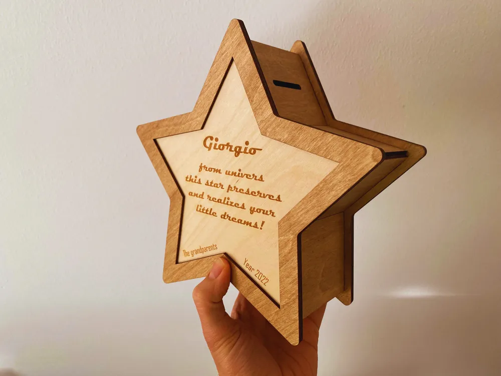 Star coin bank - Customizable with name/dedication - Free 3D Print ...