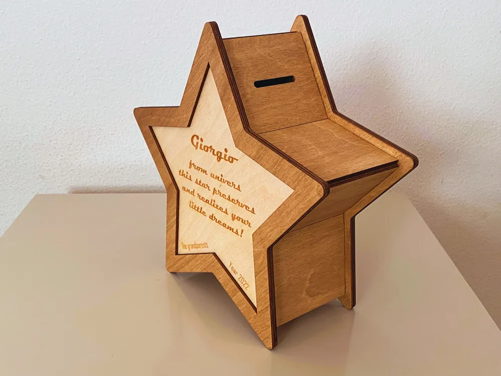 Star coin bank - Customizable with name/dedication - Free 3D Print ...