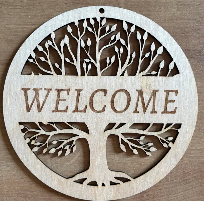 Door Sign – “WELCOME” in Tree of Life Design (A4) by Luke MakerWorld ...