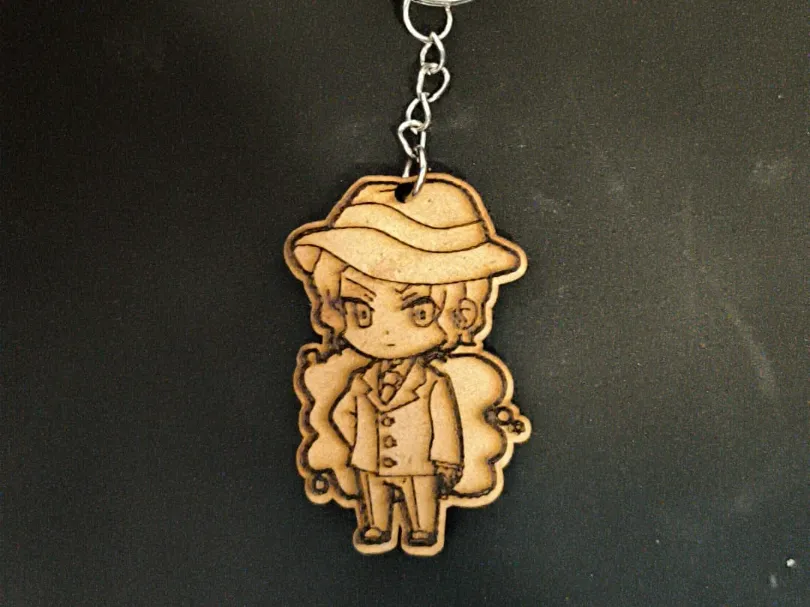 Muzan Wooden Keychain Demon Slayer Demon - Free 3D Print Model - MakerWorld