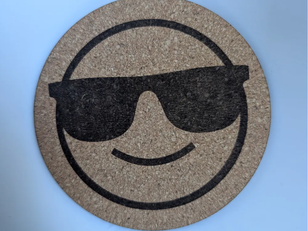 Cork Coaster Cool Emoji - Free 3D Print Model - MakerWorld