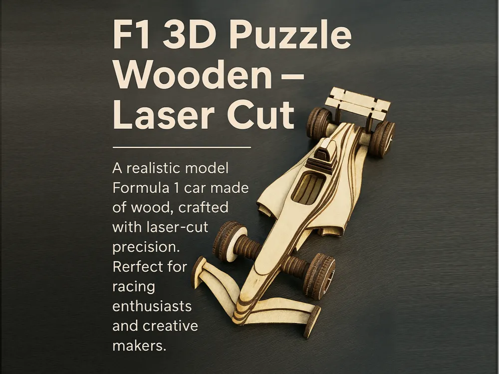 F1 Formula 1 Car - Laser Cut 3D Puzzle - Free 3D Print Model - MakerWorld