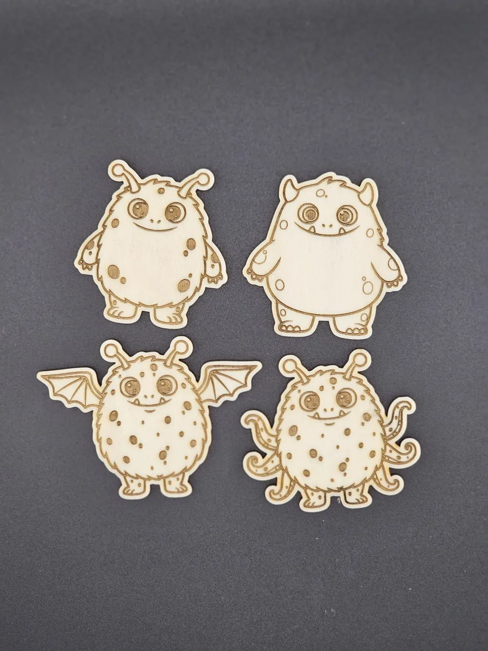 4 Cute Monster Tokens / Tokens for Bravery by Azrael MakerWorld ...
