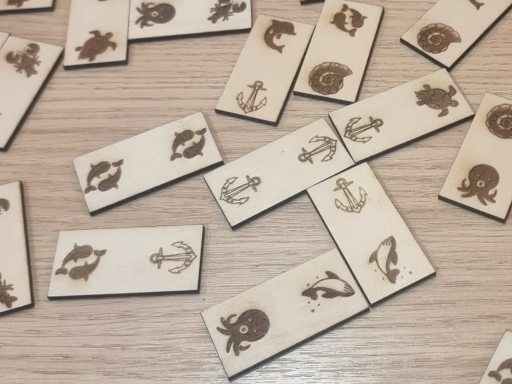 Ocean-themed Dominoes - Free 3D Print Model - MakerWorld