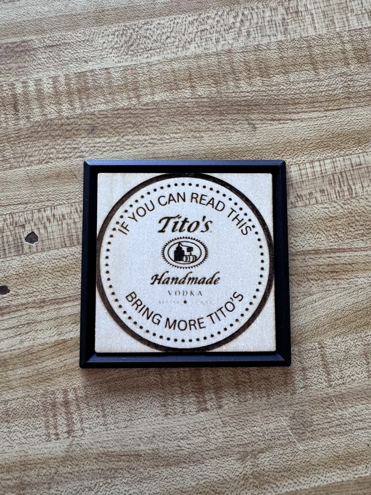 BRING MORE TITO’S — Round Bar Coaster (PNG) - Free 3D Print Model ...