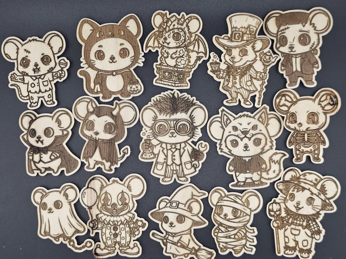 Adorable Halloween Mice - 15 Laser Cut Designs by Azrael MakerWorld ...