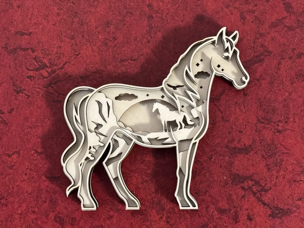Horse Multilayer - Free 3D Print Model - MakerWorld