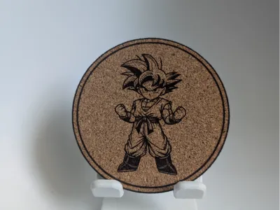 Cork Coaster Son Goku - Free 3D Print Model - MakerWorld