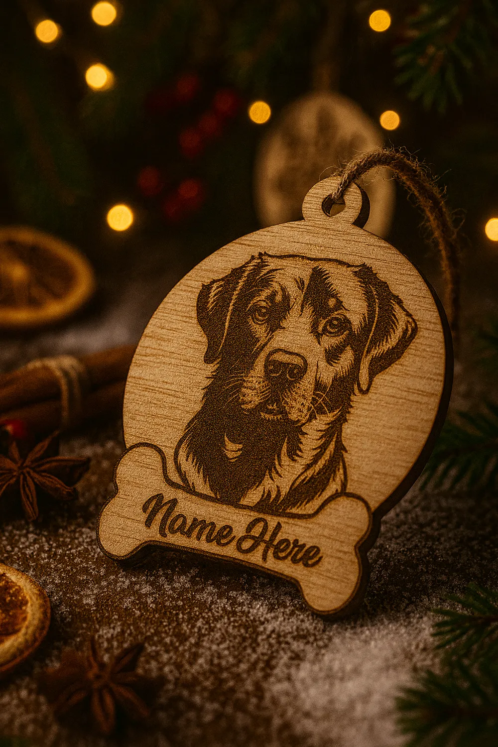 Personalized Christmas Dog Ornament 3 - Free 3D Print Model - MakerWorld