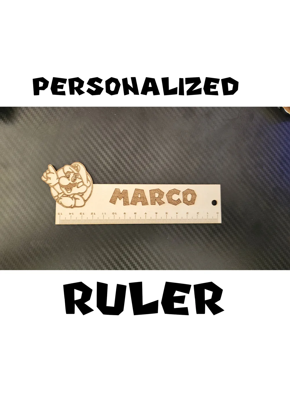 Regla personalizada para niños Super Mario - Modelo de impresión 3D ...