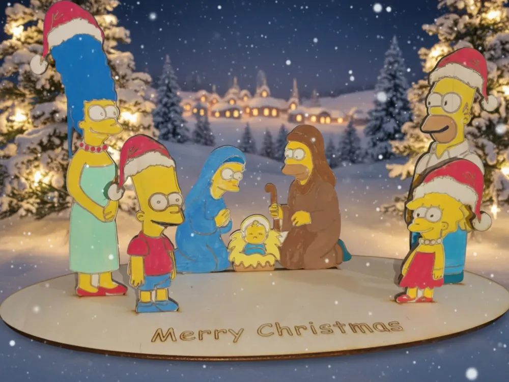 Simpsons Nativity Scene - Christmas decoration - Free 3D Print Model ...