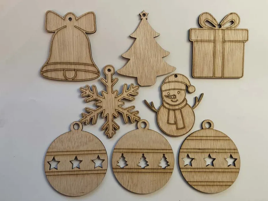Laser Cut Wooden Christmas Ornaments - Free 3D Print Model - MakerWorld