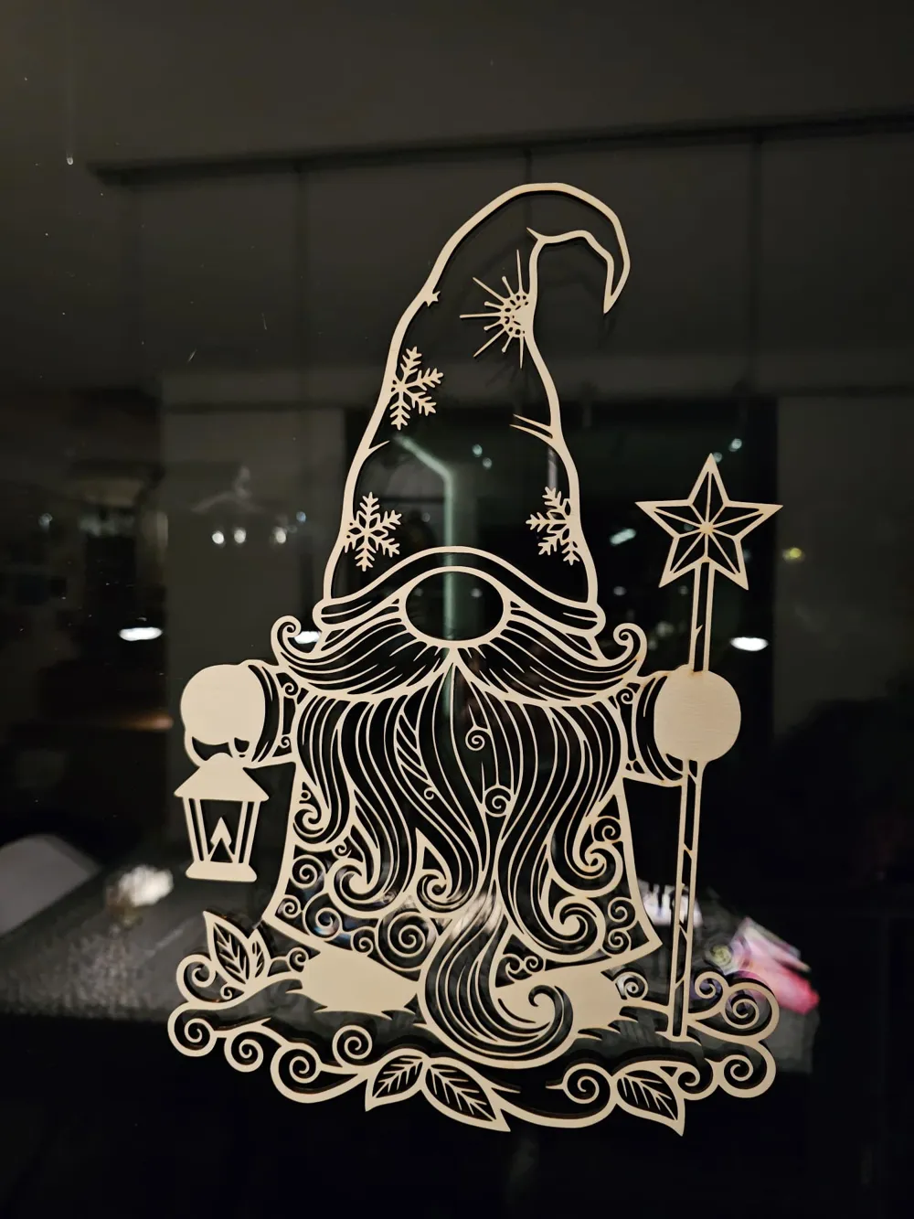 Intricate Nordic Gnome Window/Wall Art - Free 3D Print Model - MakerWorld