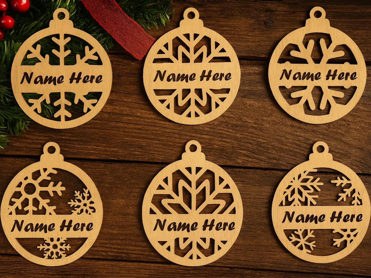 Personalized Snowflake Name Ornaments Bundle by d.bang.199 MakerWorld ...