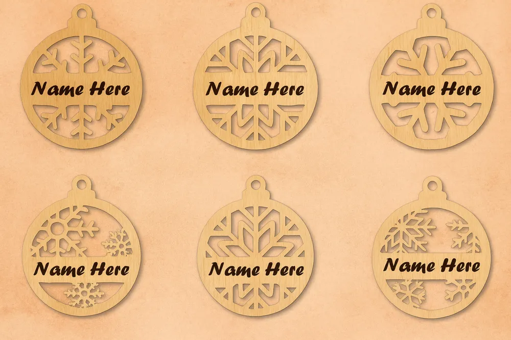Personalized Snowflake Name Ornaments Bundle by d.bang.199 MakerWorld ...