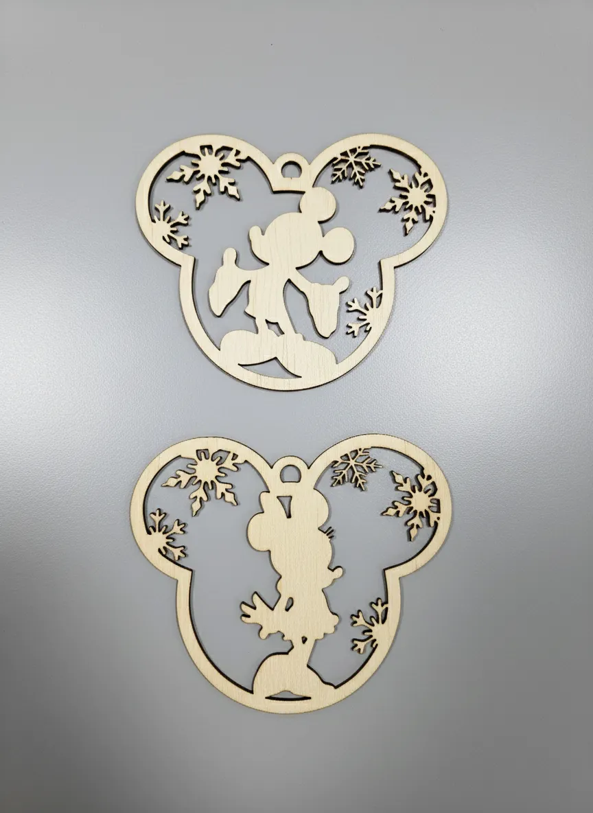 Mickey and Minnie - Christmas tree decoration - Free 3D Print Model ...