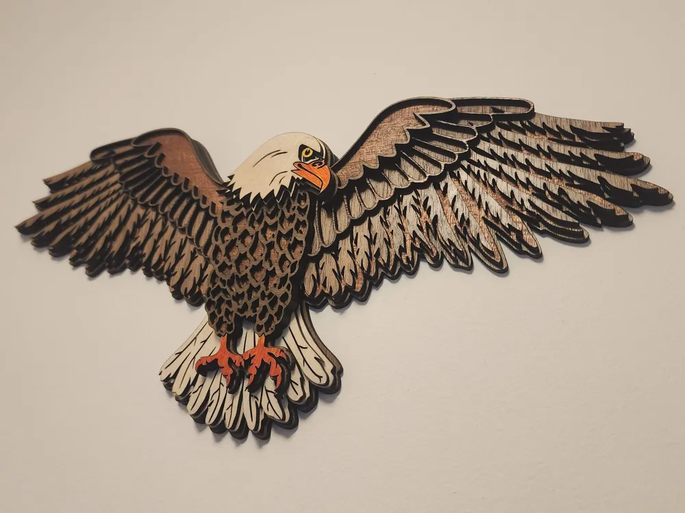 Layered Eagle - Free 3D Print Model - MakerWorld