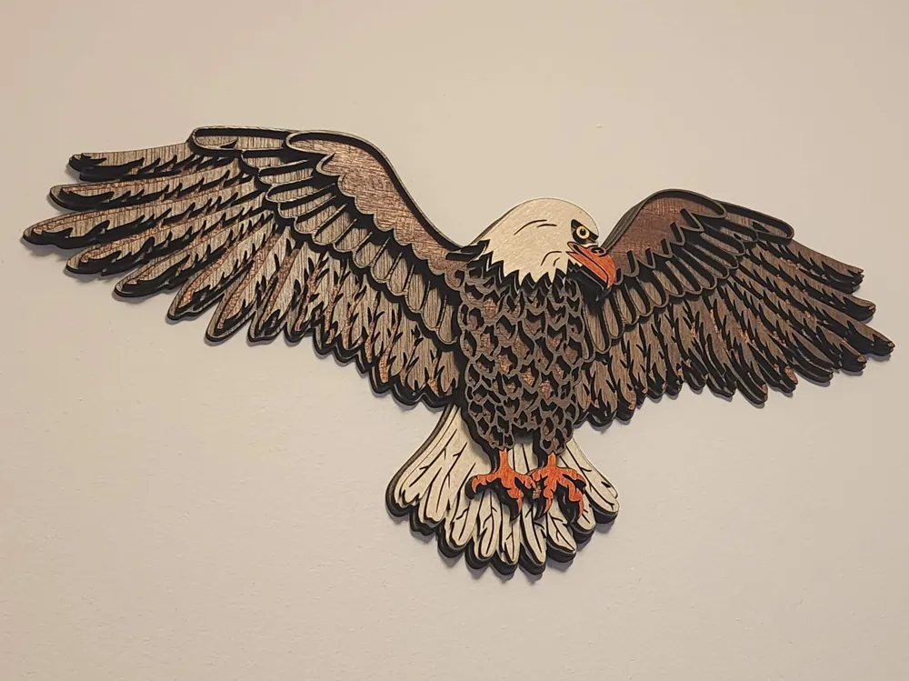 Layered Eagle - Free 3D Print Model - MakerWorld