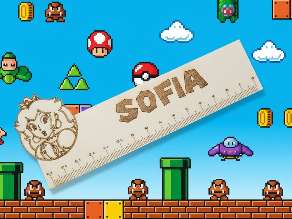 Custom Super Mario Peach ruler for kids by LampaMagic! MakerWorld ...