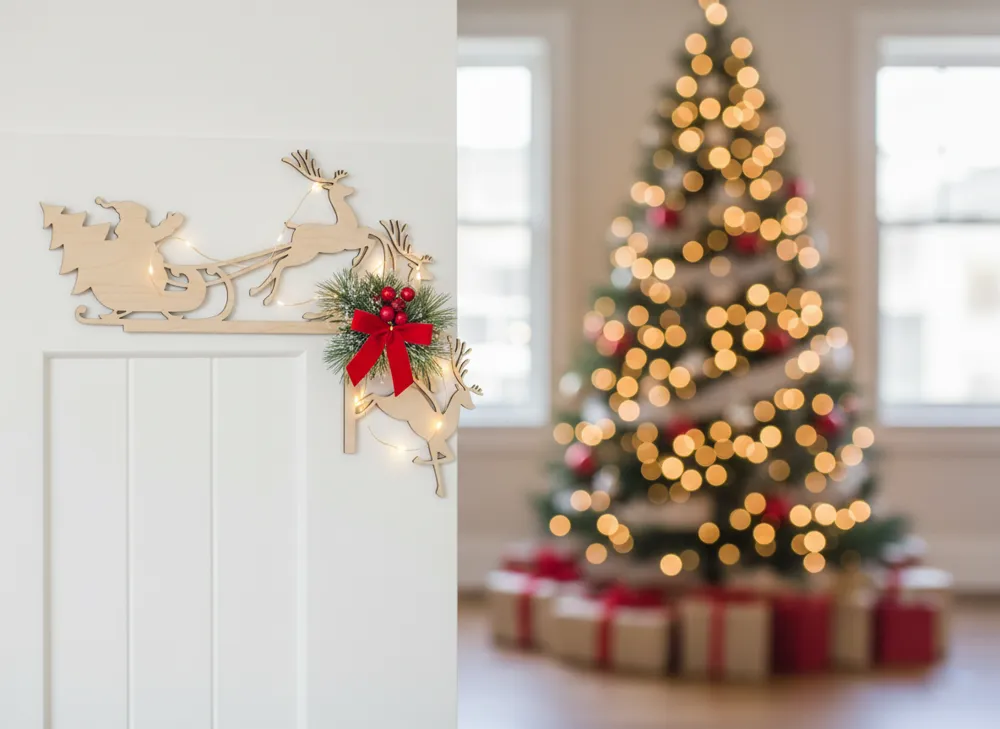 Angular Christmas Decoration Santa Claus Reindeer - Free 3D Print Model ...