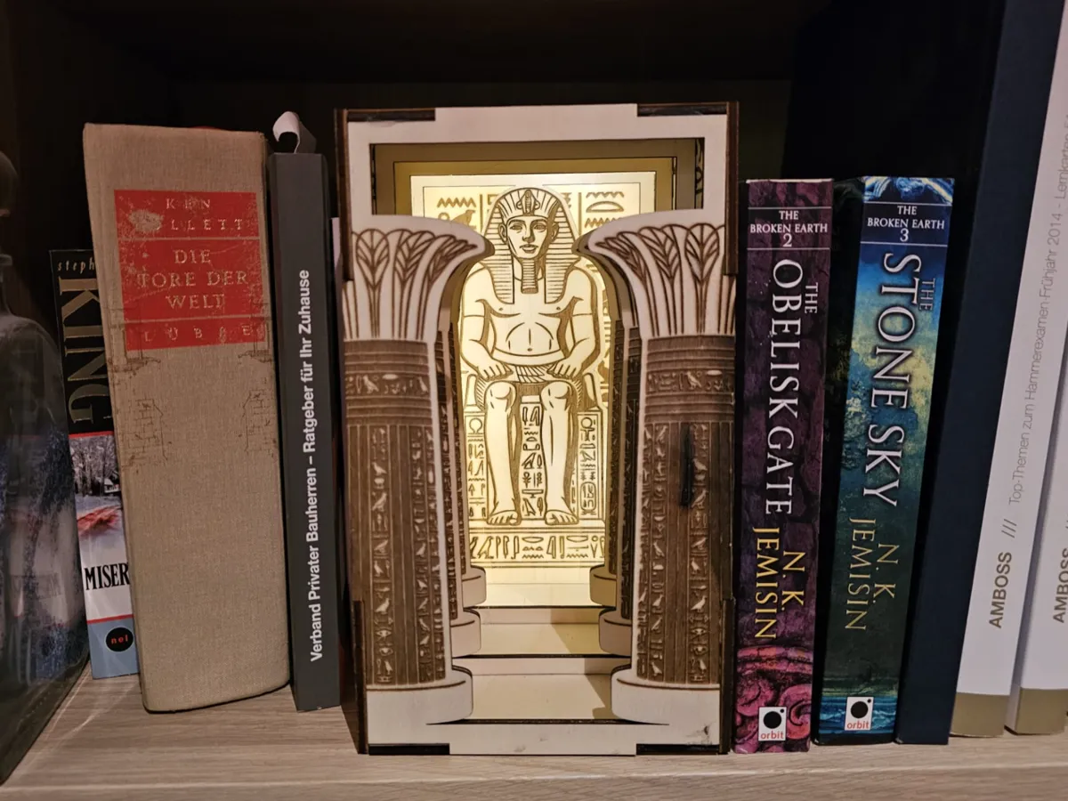 Pharaoh Temple: Illuminated Book Nook Egypt by Azrael MakerWorld ...