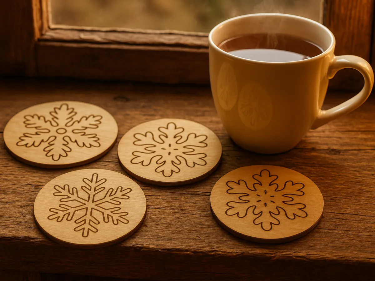 Cozy Snowflake Coaster Set by d.bang.199 MakerWorld: Download Free 3D ...