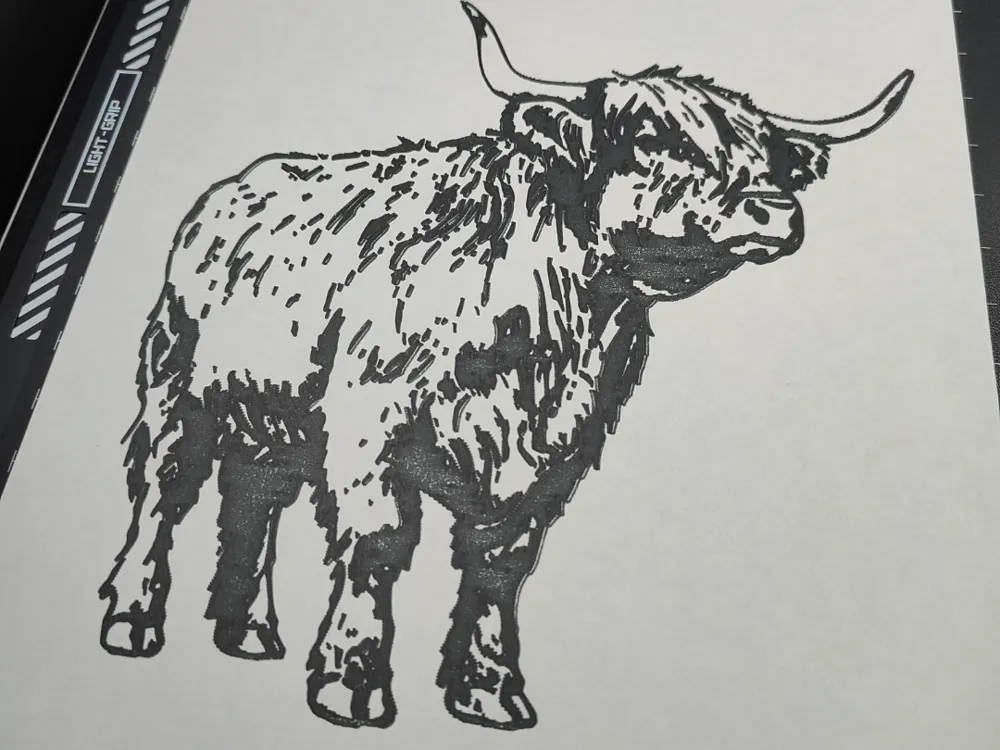 Highland Cattle Drawing - Free 3D Print Model - MakerWorld