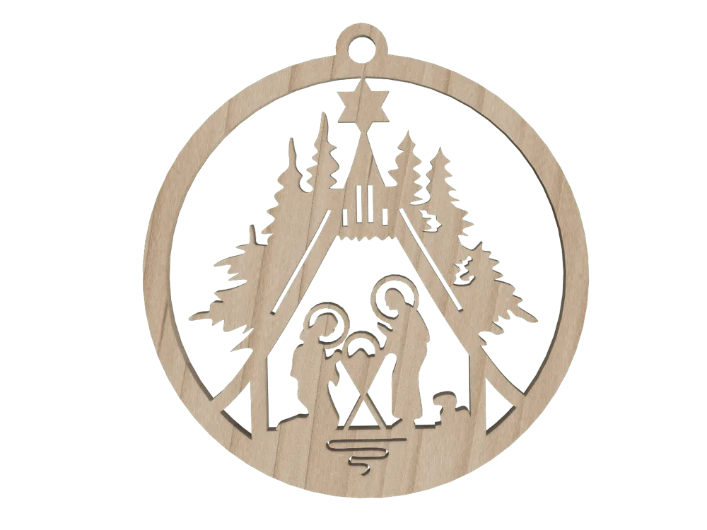 Stable Christmas Tree Ornament - Free 3D Print Model - MakerWorld