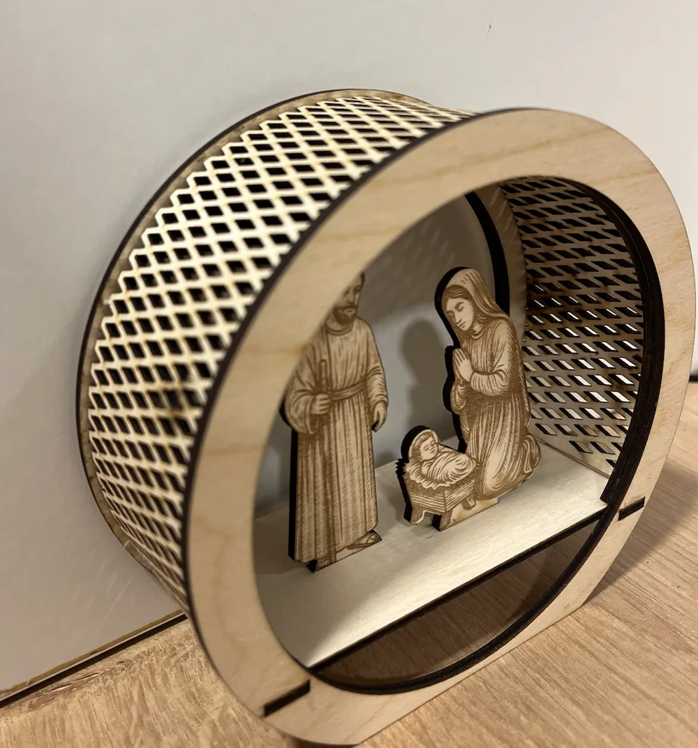 Nativity Scene – Layered Laser-Cut Christmas - Free 3D Print Model ...