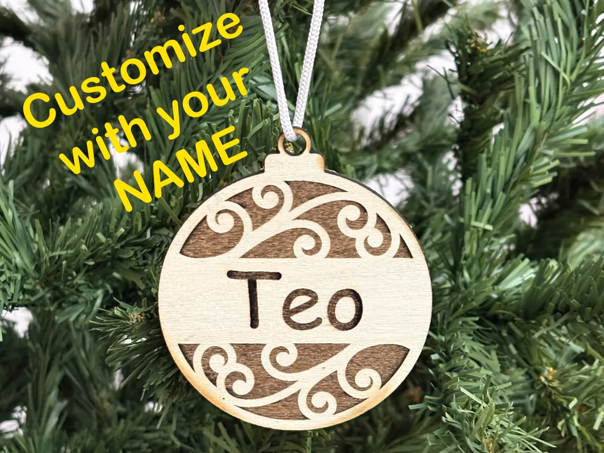 Christmas Ball with YOUR NAME by PabloLab MakerWorld: Download Free 3D ...