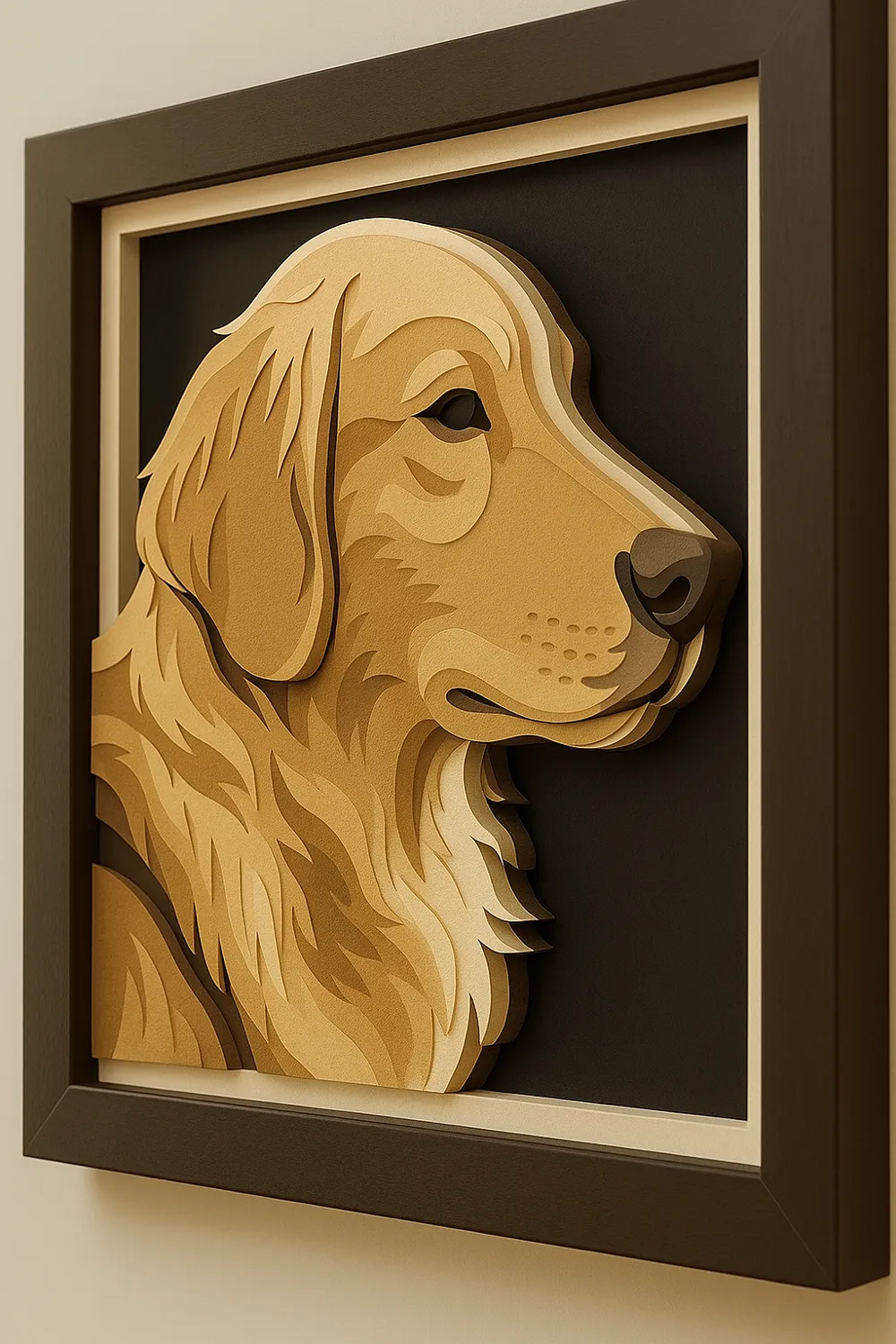 Multilayer dog wall art, laser cutting wall art - Free 3D Print Model ...
