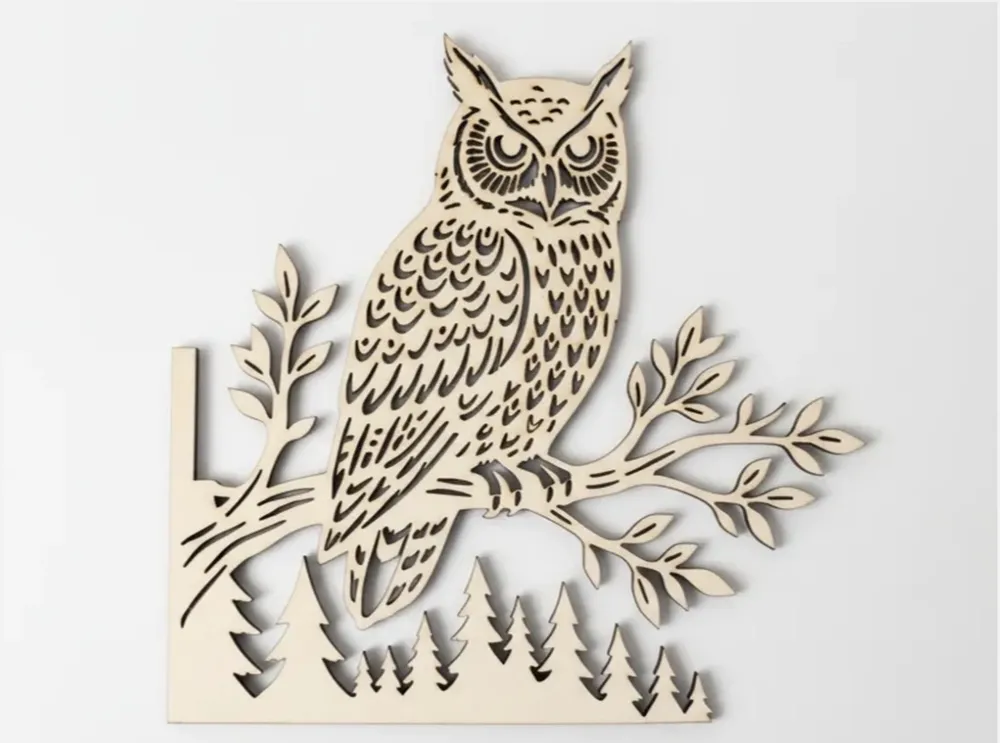 Owl wall decor home design - Free 3D Print Model - MakerWorld