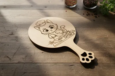 Cat cutting board by Little Mole MakerWorld: Download Free 3D Models