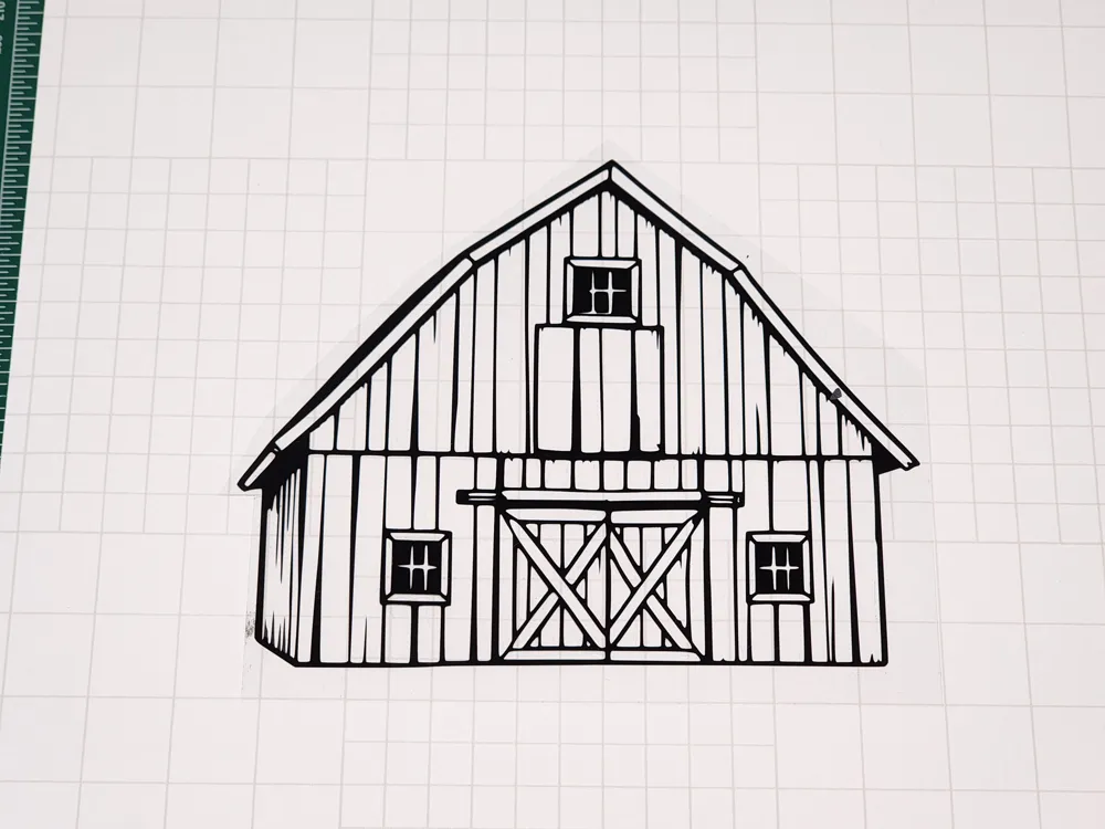 Gabled Barn - Sticker/Decal/Engraving - Free 3D Print Model - MakerWorld